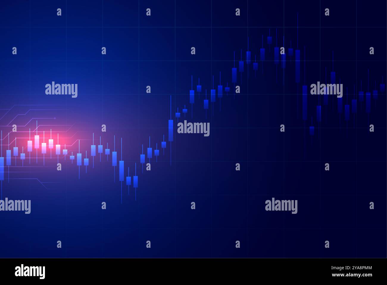 stock market and exchange background with chart diagram for investment ...