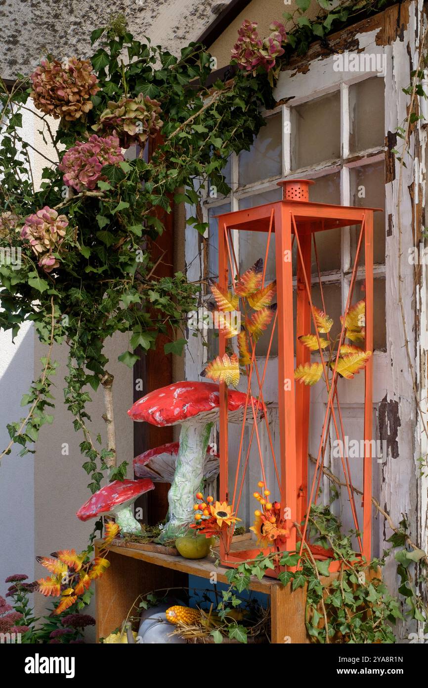 roadside display built by farming community villagers celebrating ...