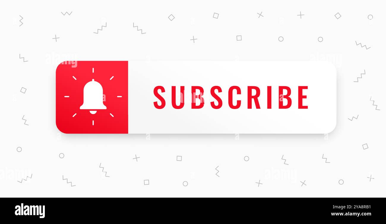 social media subscribe button for app or page vector Stock Vector Image ...