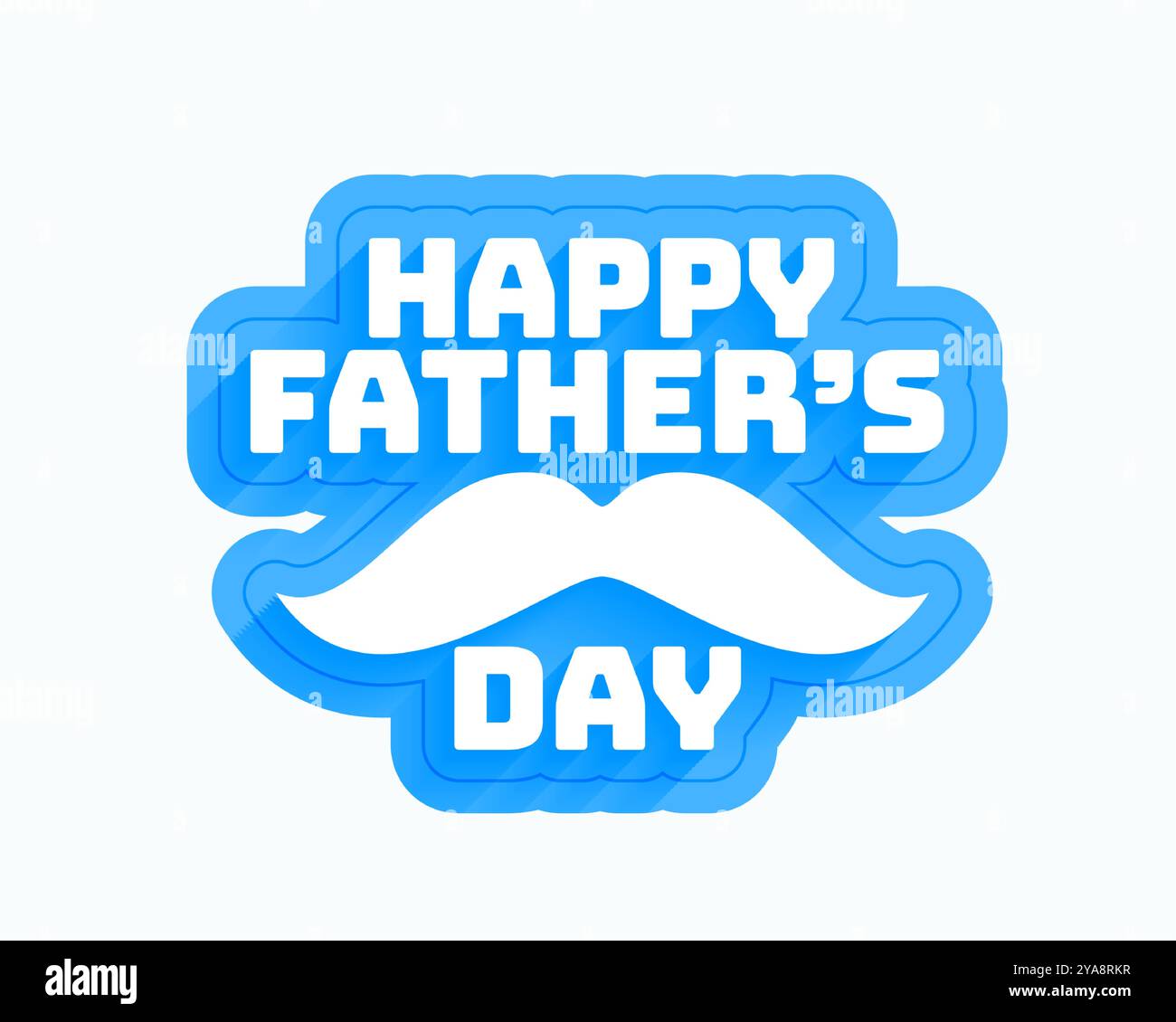 happy father's day joyful background with moustache for special dad ...