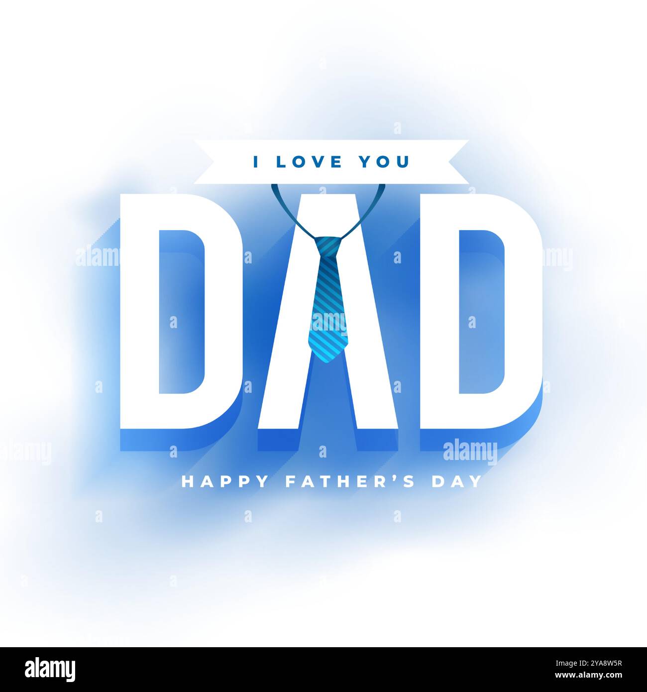 happy father's day wishes background with love you dad message vector ...