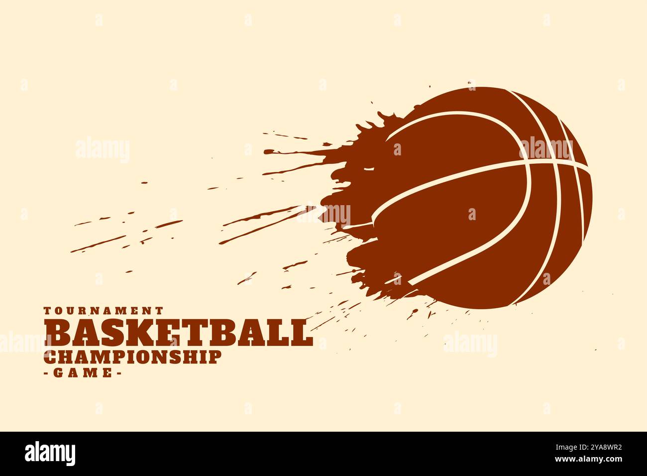 creative basketball championship background with splatter effect vector ...