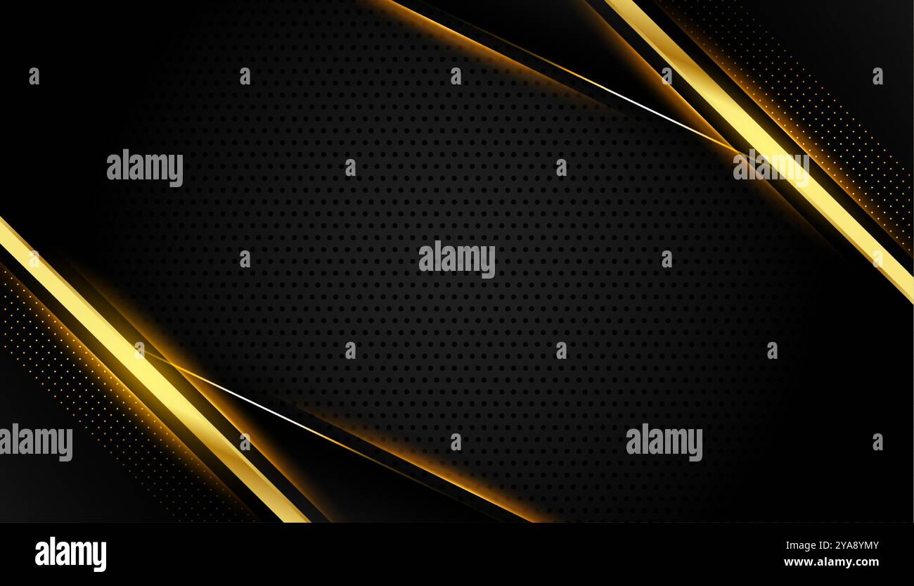 geometric style glowing golden line wallpaper with text space vector ...