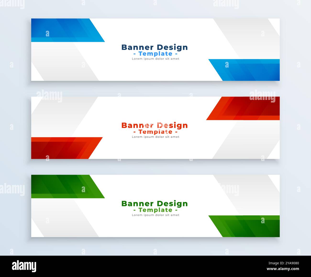 corporate web horizontal backdrop template in set of three vector Stock ...