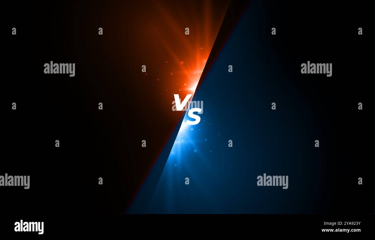 stylish versus vs comparison banner with light effect vector Stock ...
