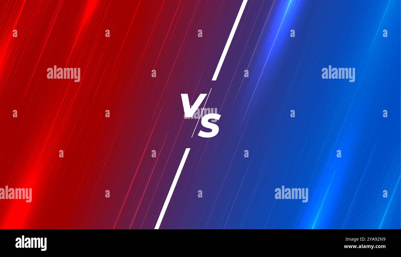 blue and red versus vs shiny banner for tournament match vector Stock ...
