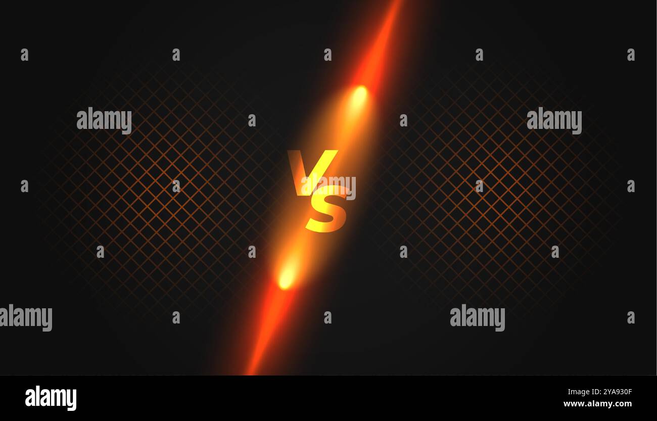 dark black versus vs competition banner for rival battle vector Stock ...