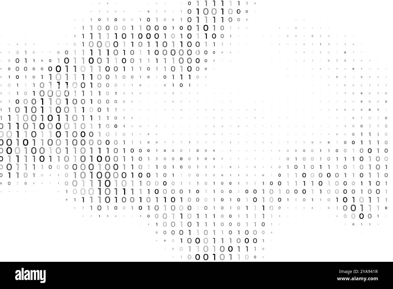 digital binary code futuristic background for coding or programming ...