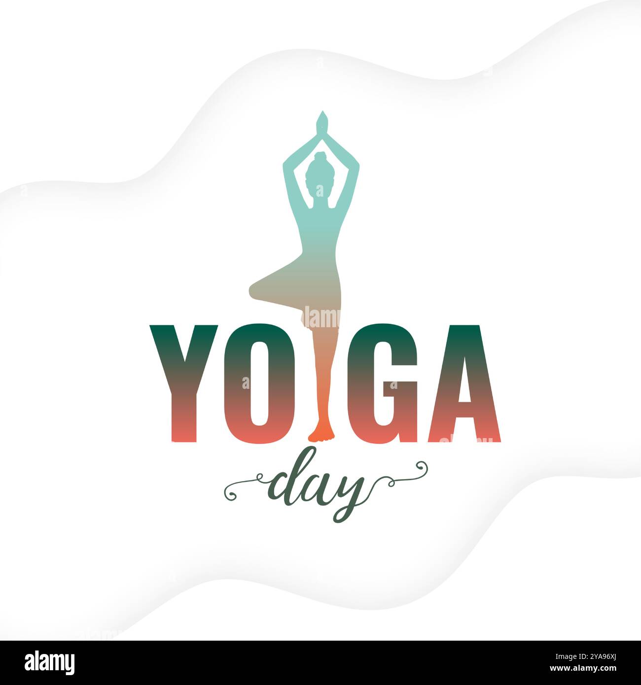 international yoga day background for inner peace and relaxation vector ...