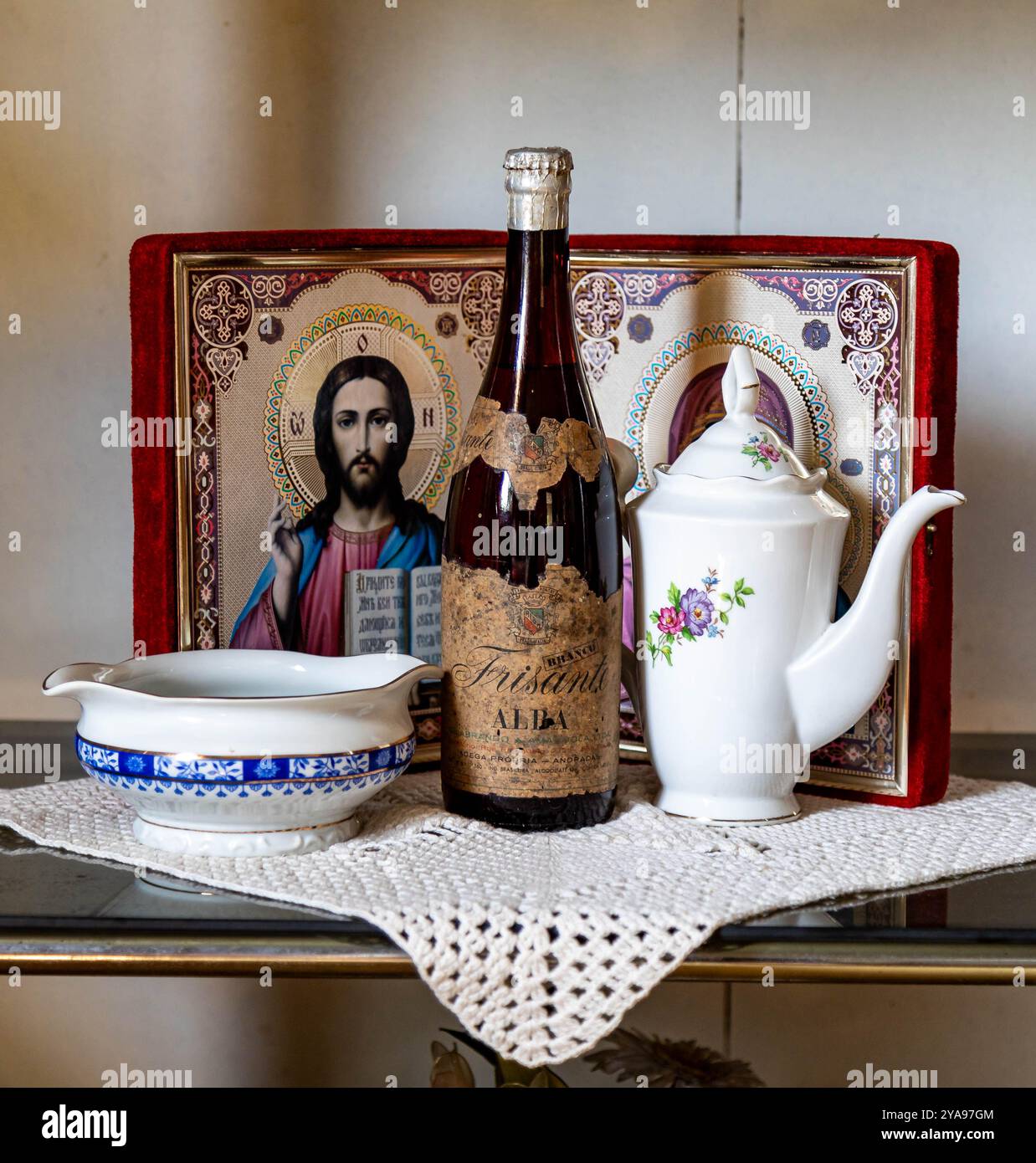 Old family heirlooms, very old Alba sparkling wine and Catholic ...