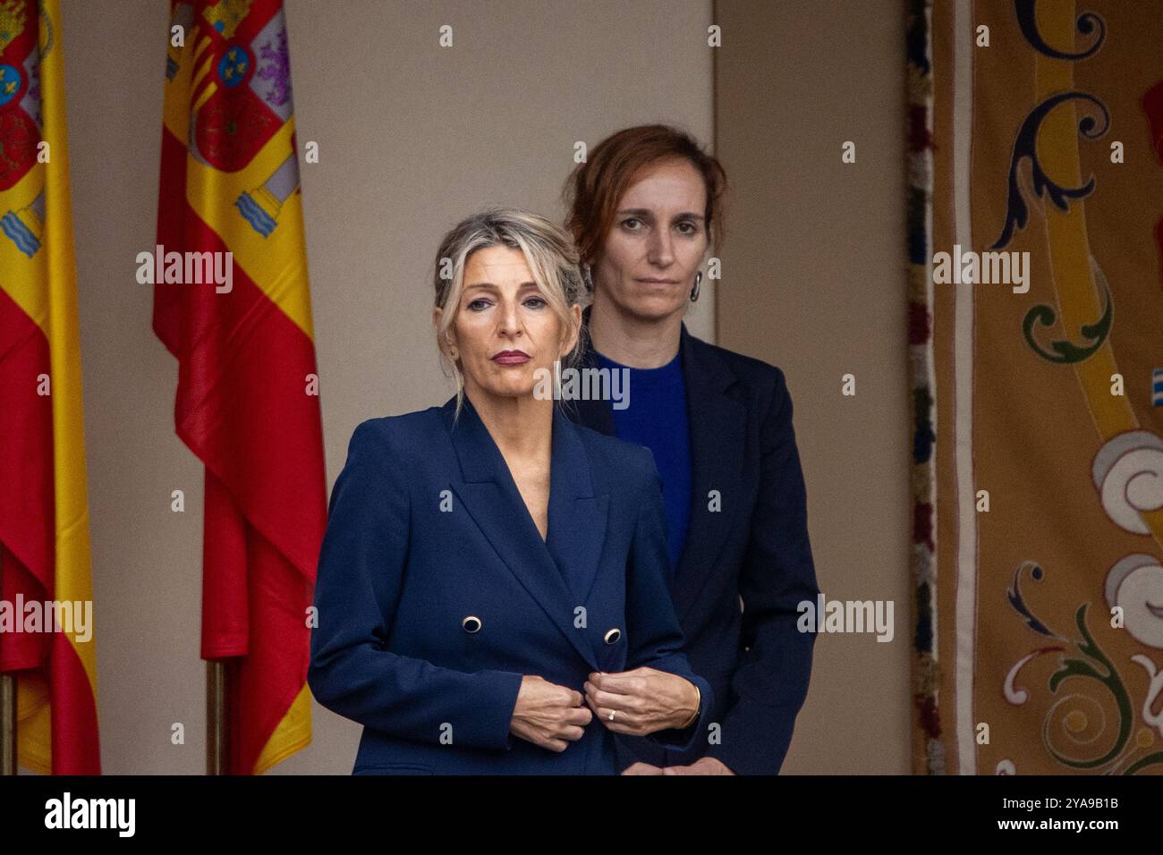 Yolanda Díaz (L), Second Vice President of the Government of Spain and ...