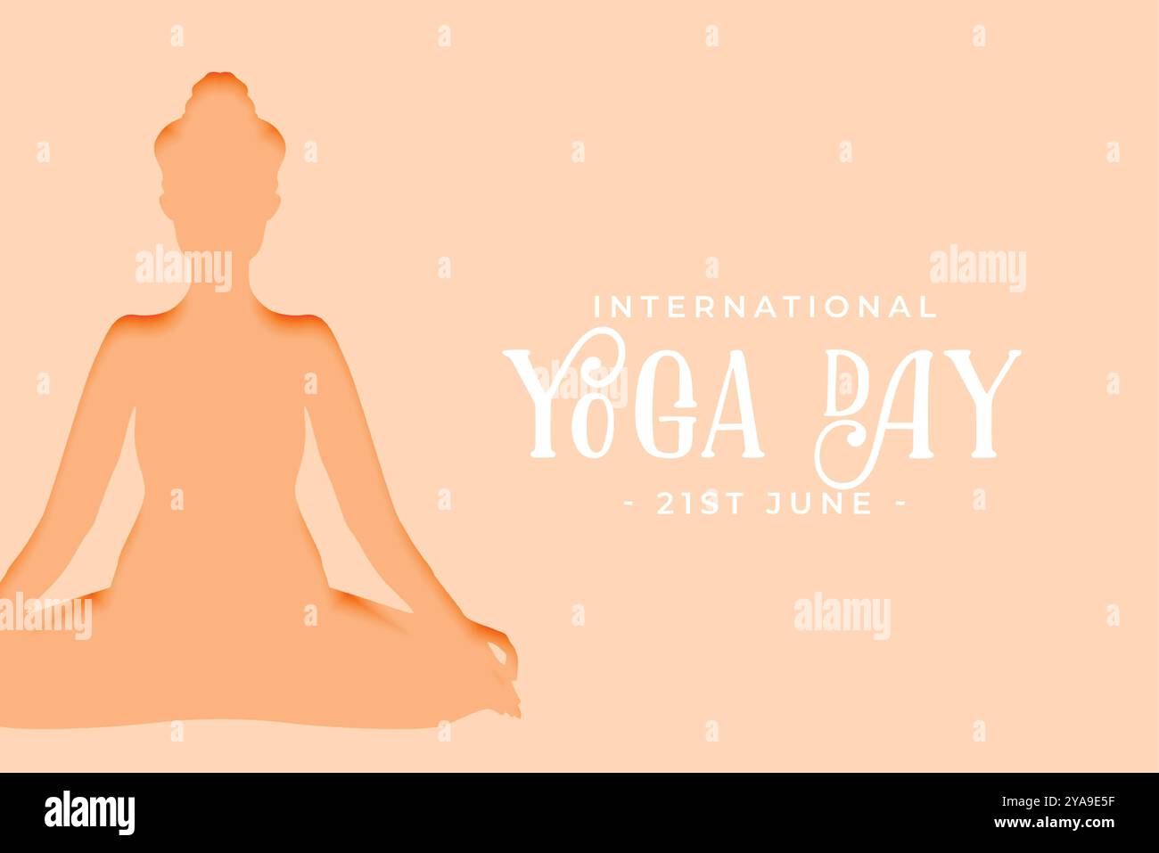 paper cut style world yoga day background design vector Stock Vector ...
