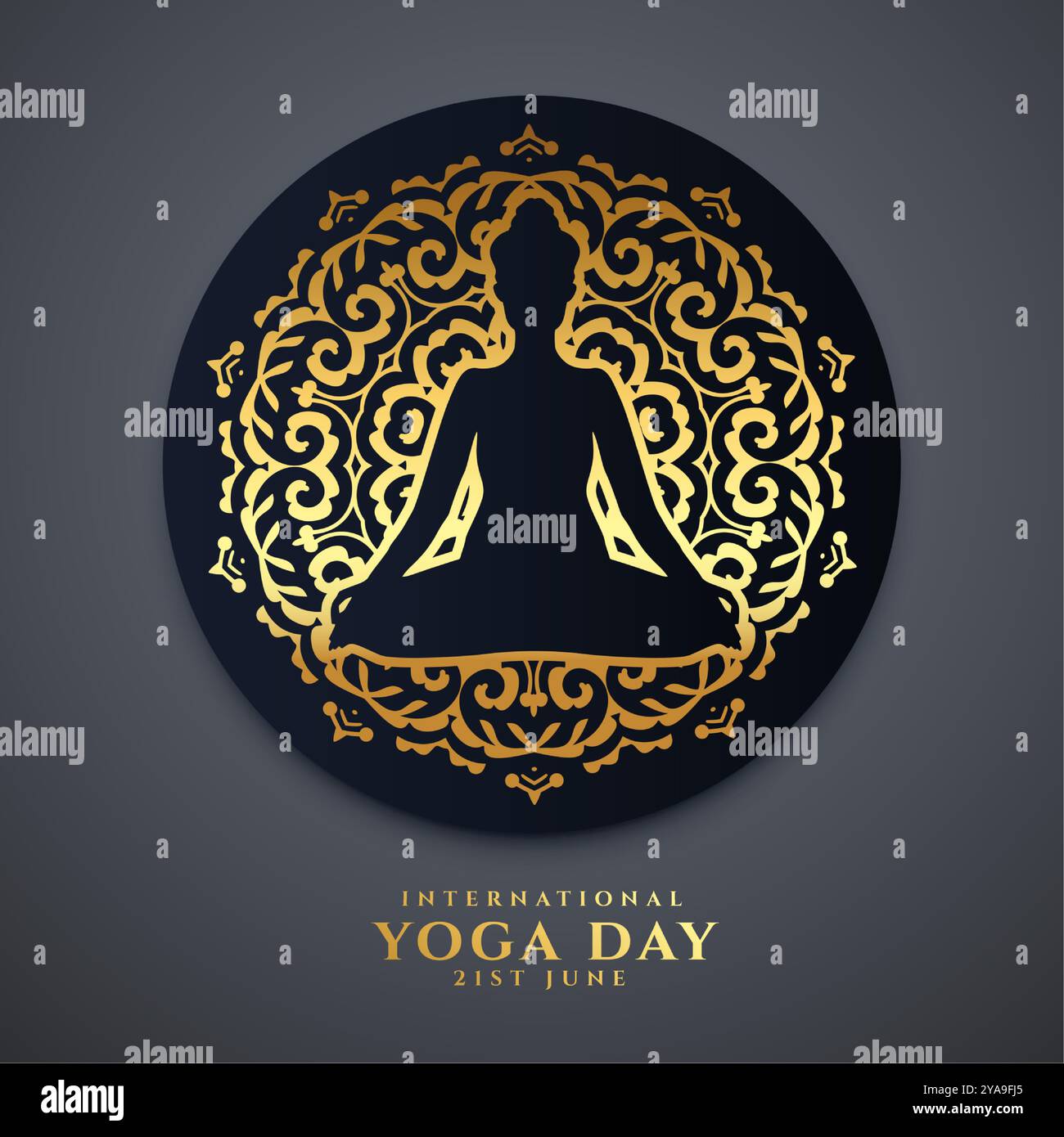 happy international yoga day background with golden touch vector Stock ... happy international yoga day background with golden touch vector Stock ...