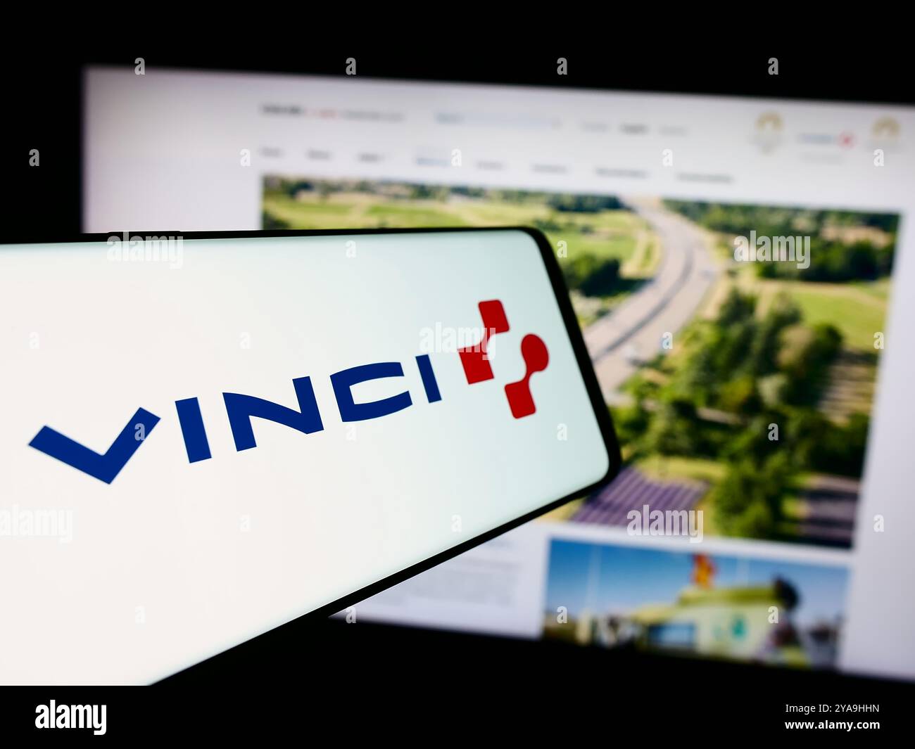 In this photo illustration, a mobile phone with the logo of French ...