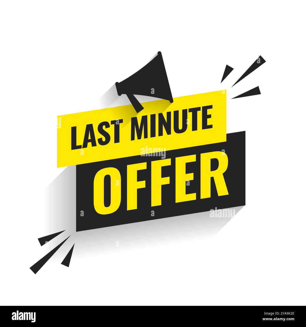 last minute offer background with megaphone design vector Stock Vector ...