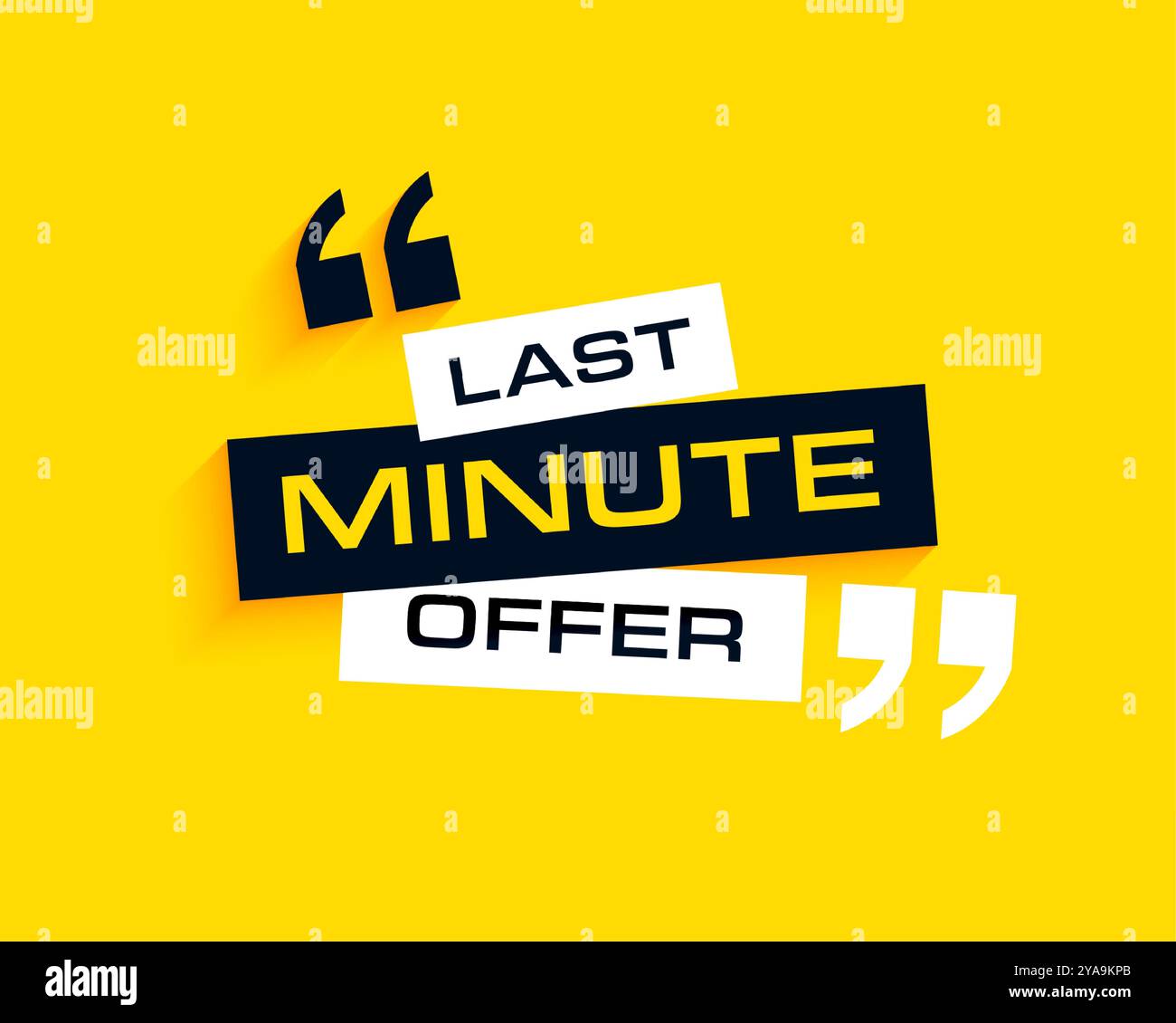 modern last minute deal yellow background countdown to saving vector ...