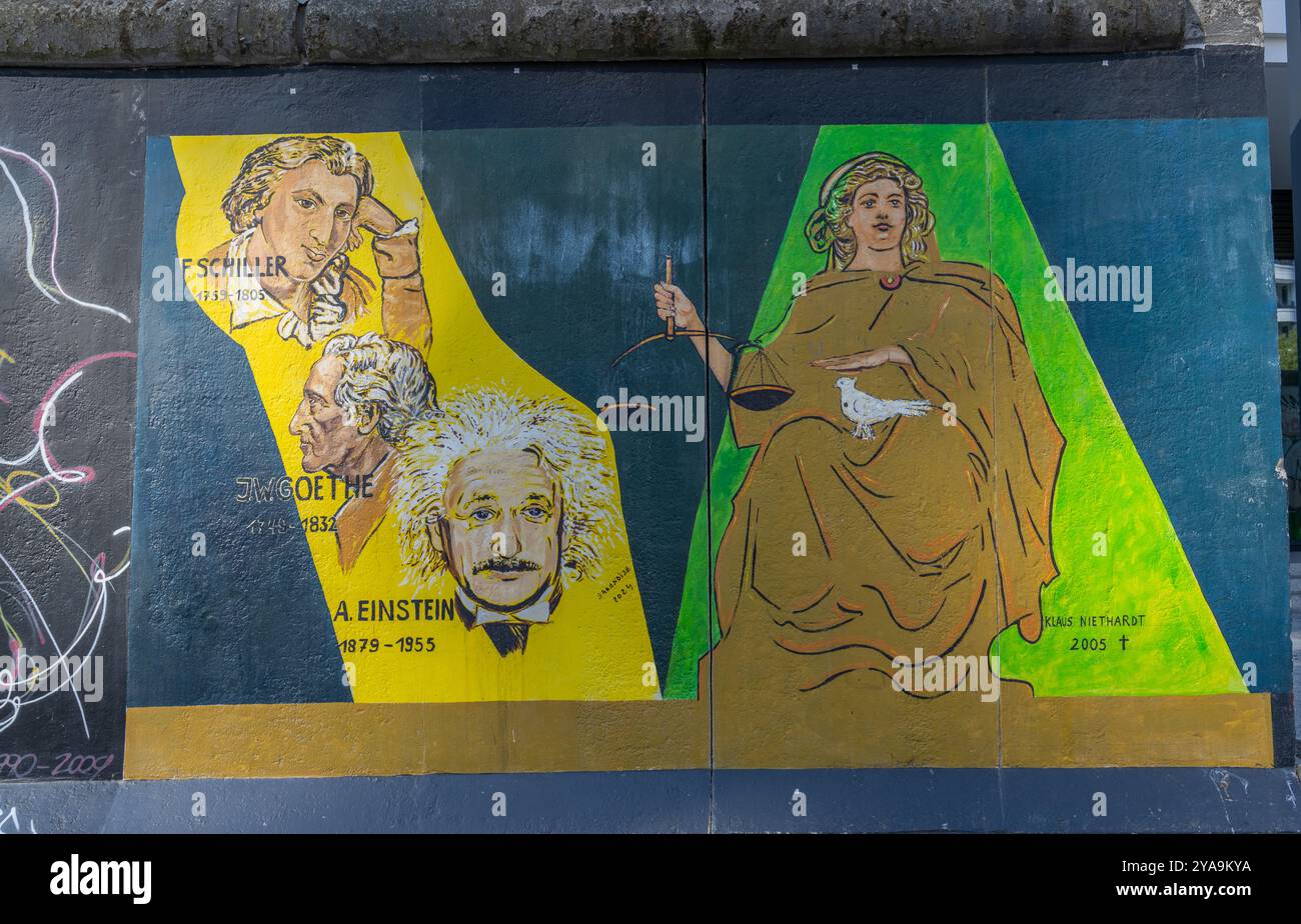 Berlin Wall near Potsdam Platz in Berlin. Symbol of Cold War and ...