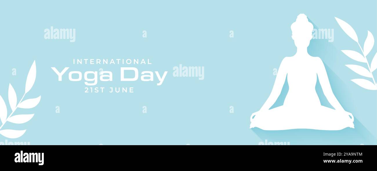nice international yoga day banner for inner peace vector Stock Vector ...