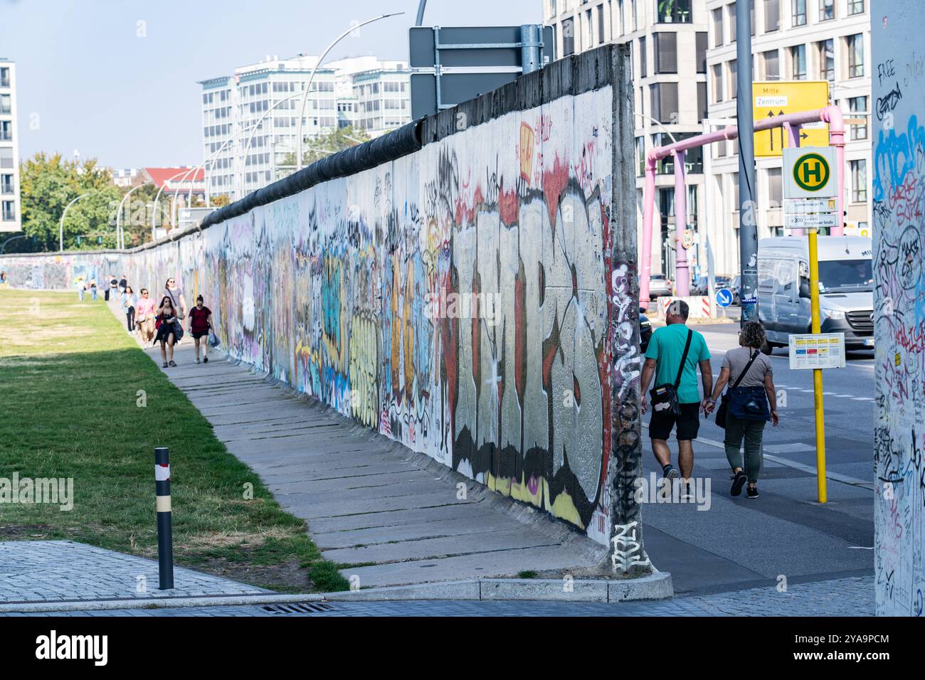 Berlin Wall near Potsdam Platz in Berlin. Symbol of Cold War and ...