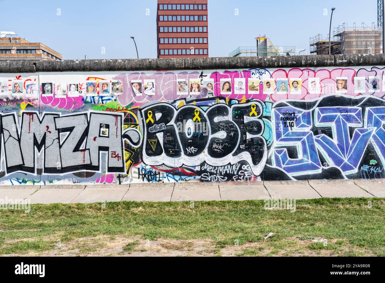 Berlin Wall near Potsdam Platz in Berlin. Symbol of Cold War and ...
