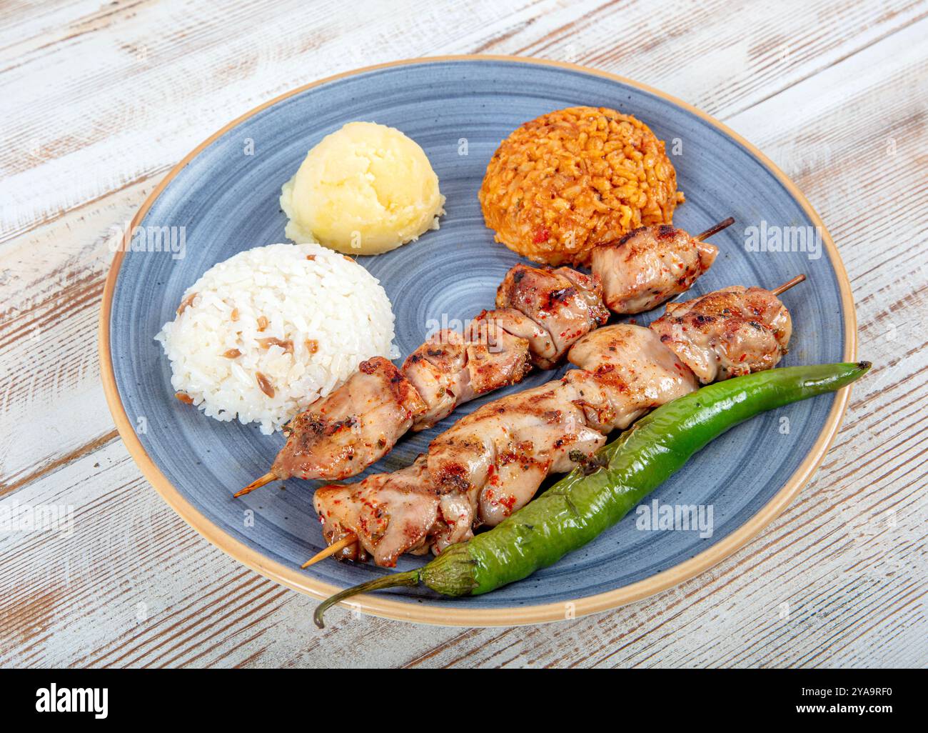 Chicken garbage skewer grill hi-res stock photography and images - Alamy