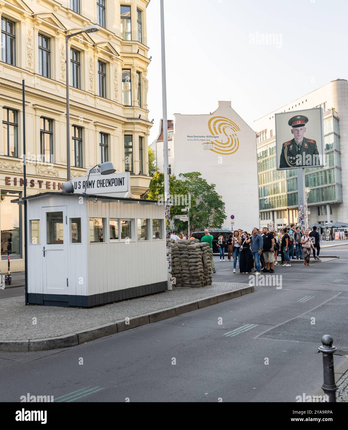 Checkpoint Charlie was the best-known Berlin Wall crossing point ...