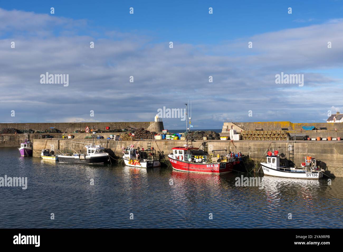 12 October 2024. Findochty Harbour,Moray,Scotland. This is a view of ...