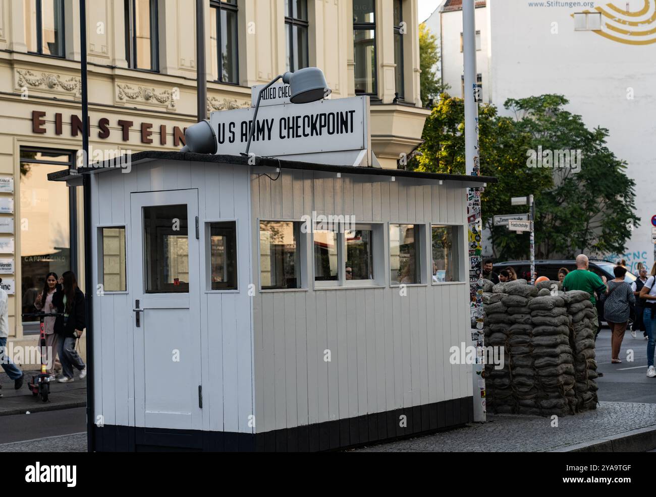 Checkpoint Charlie was the best-known Berlin Wall crossing point ...