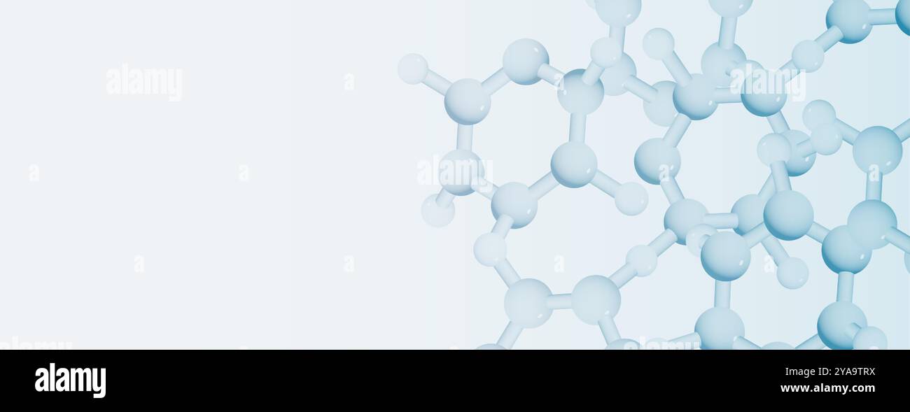 medical healthcare research banner with molecule cell design vector ...