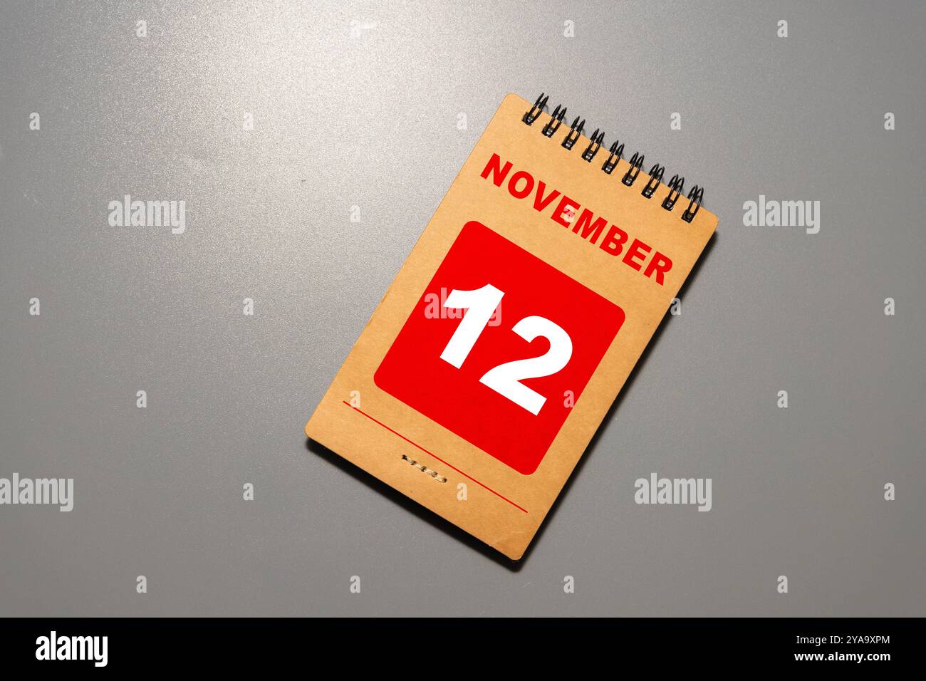 Wooden blocks calendar shows November 12 date, 3D animation Stock Photo ...