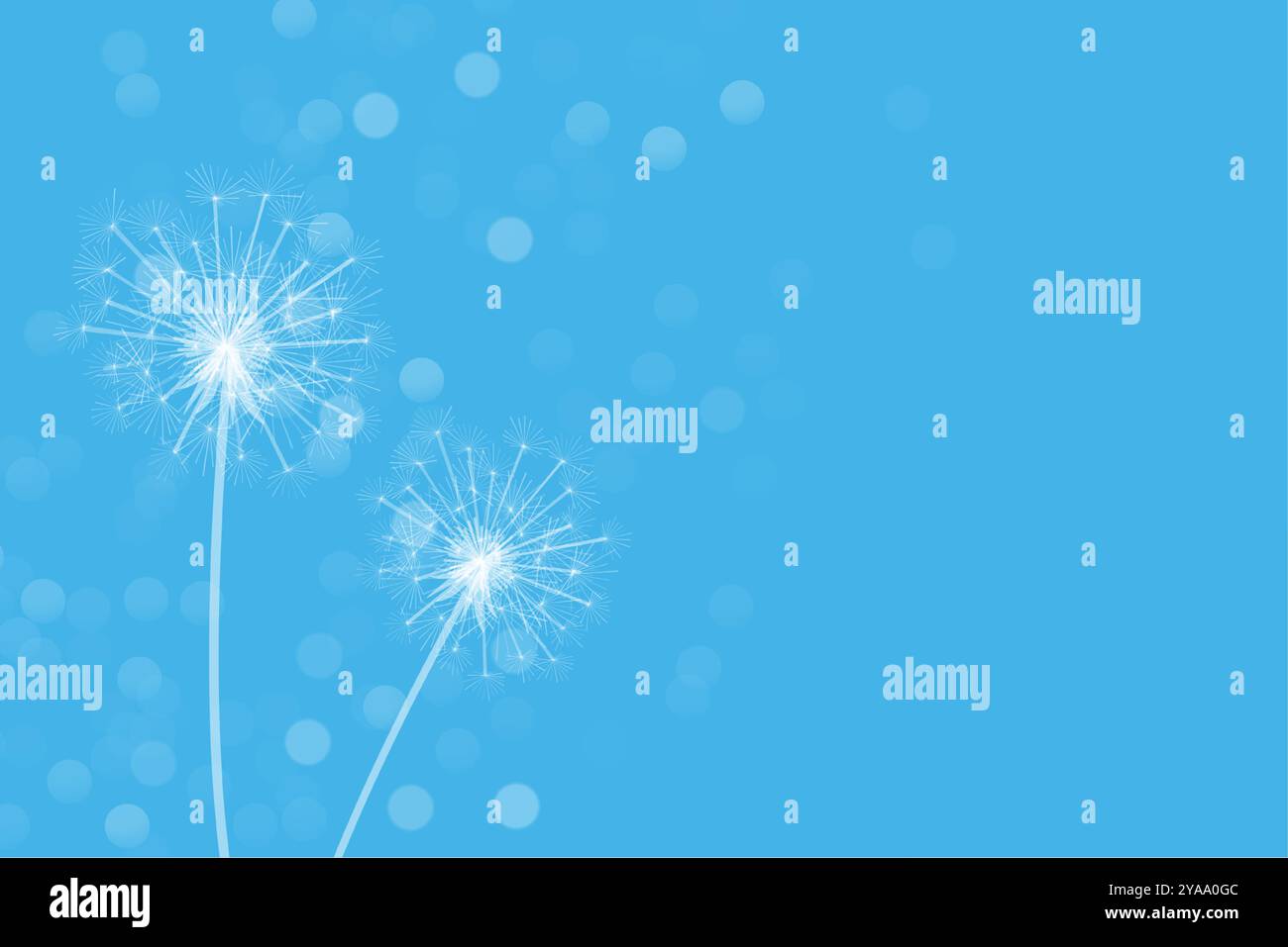 Dandelion seeds flying in wind Stock Vector Images - Alamy
