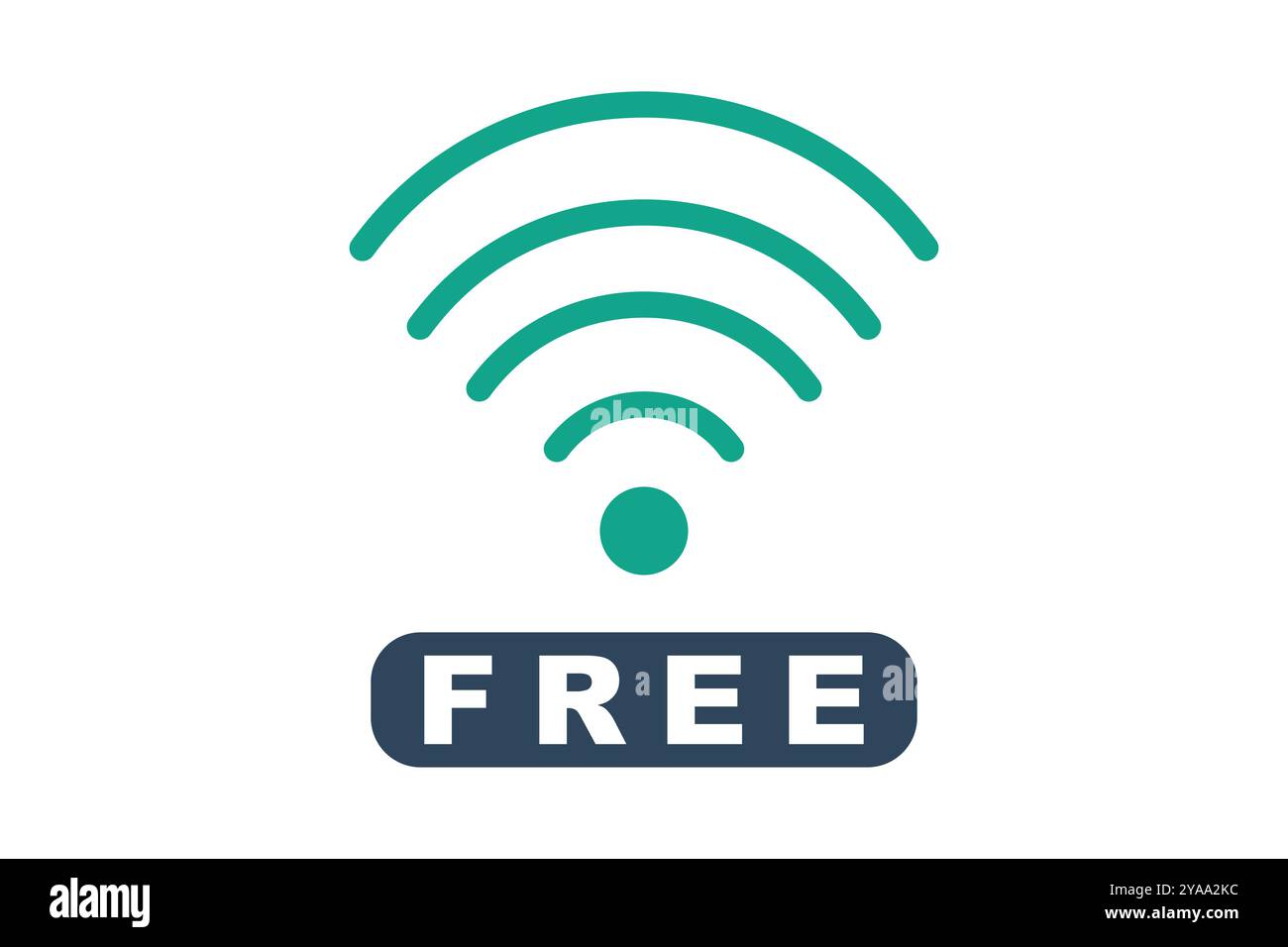 Free Wi fi icon. solid icon style. icon related to reception. hotel elements vector illustration ...