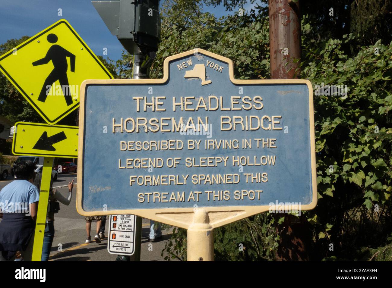 Sleepy Hollow, New York, USA. 12th Oct, 2024. An historic marker at The ...