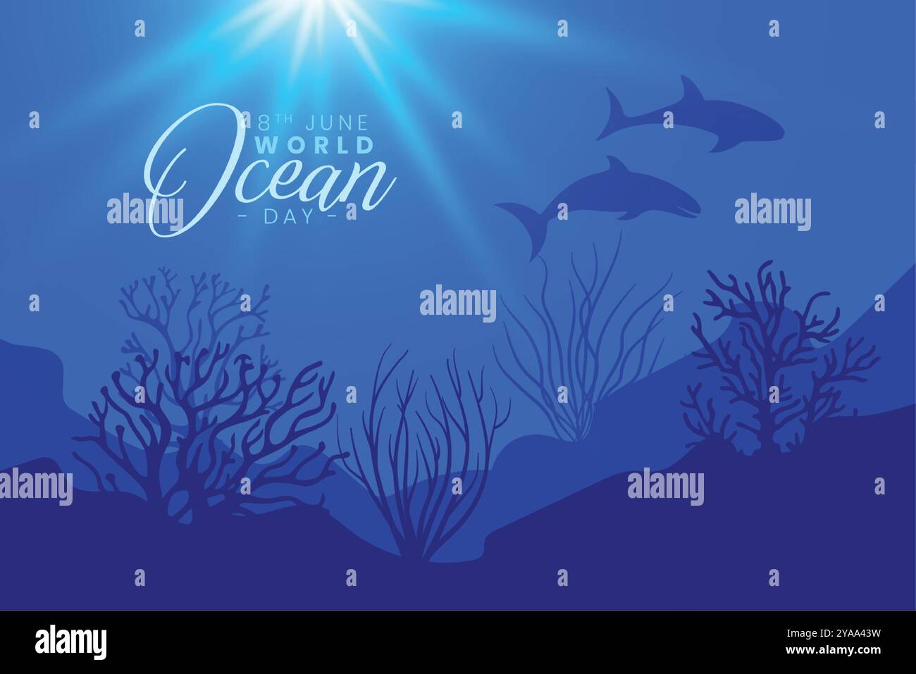 beautiful world ocean day concept background protect earth's water and ...