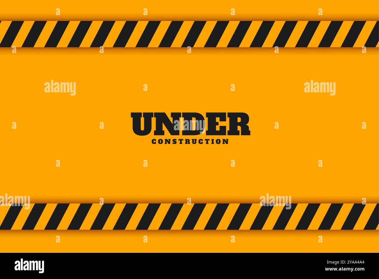 industrial warning alert yellow banner for attention or security vector ...