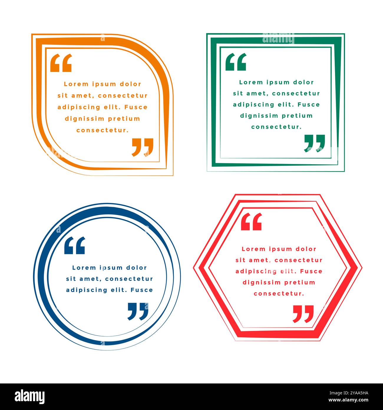 stylish collection of citation sign templates for feedback or comment ...