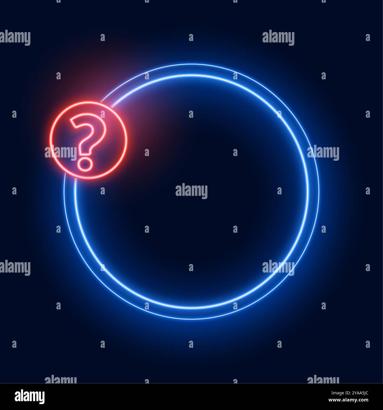neon style question mark with text space vector Stock Vector Image ...