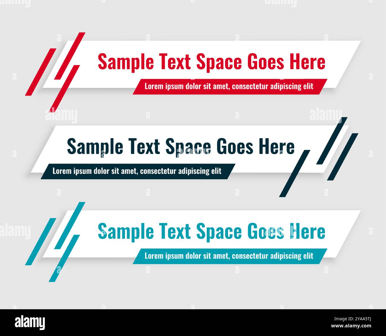 lower third news report header template in collection of three vector ...