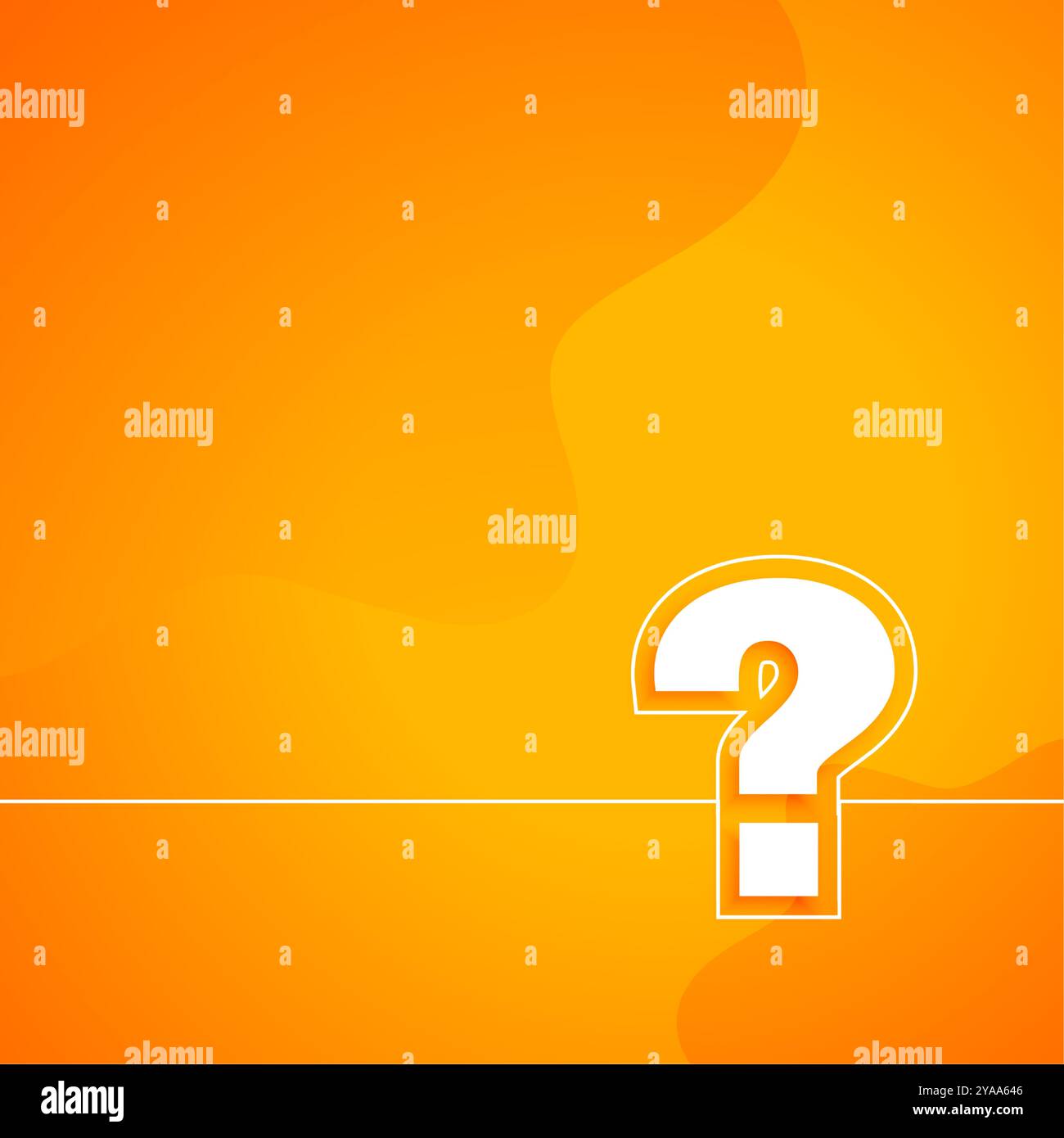 eye catching question mark yellow background with text space vector ...