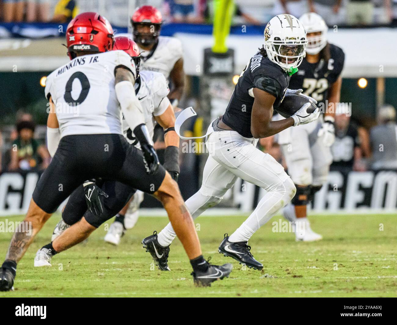 October 12, 2024: UCF Knights wide receiver Kobe Hudson (2) runs with ...