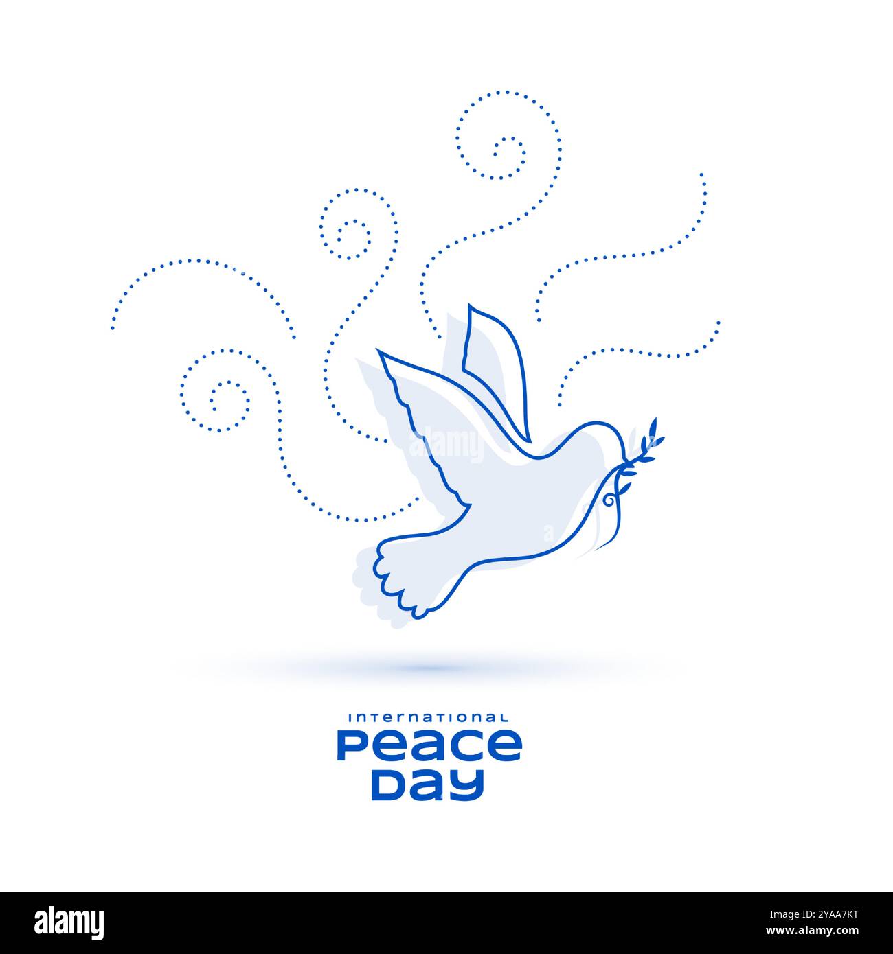 line style world peace day message poster with swirl effect vector ...