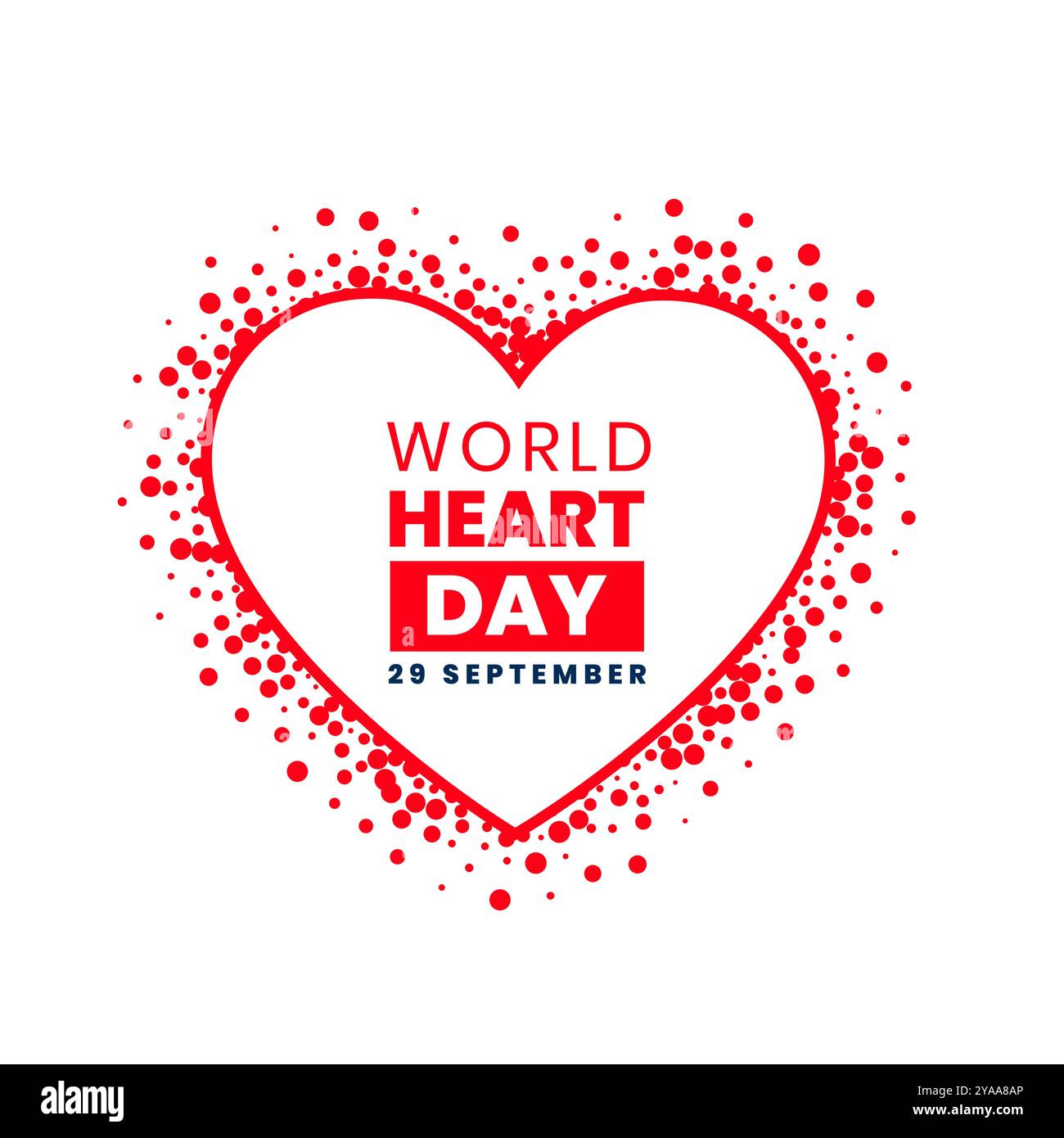 29th september world heart day background for global support and ...