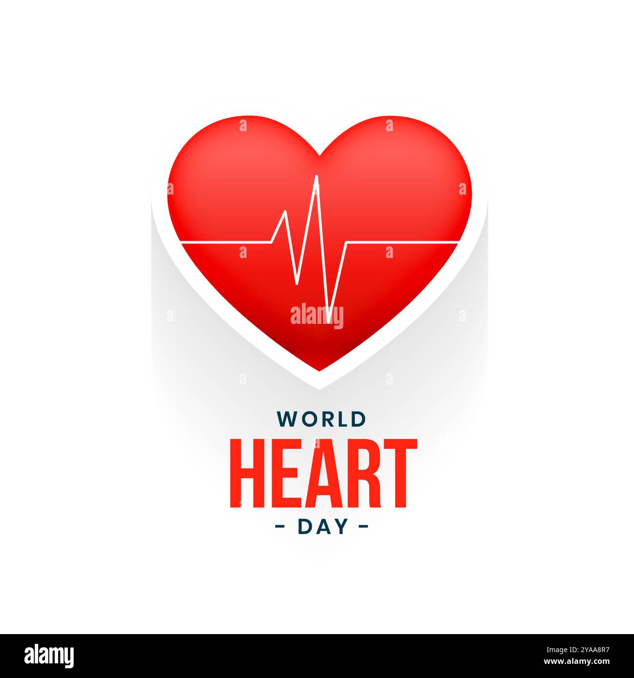 happy world heart day poster for global health awareness vector Stock ...