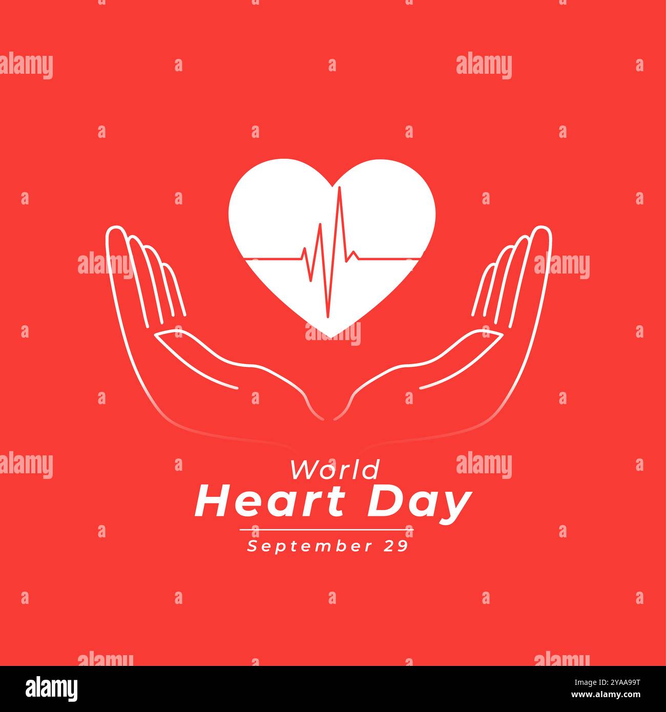 29th september international heart day background for medical care and ...