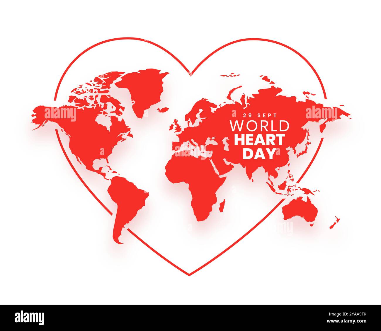 29th sept international heat day background with world map design ...