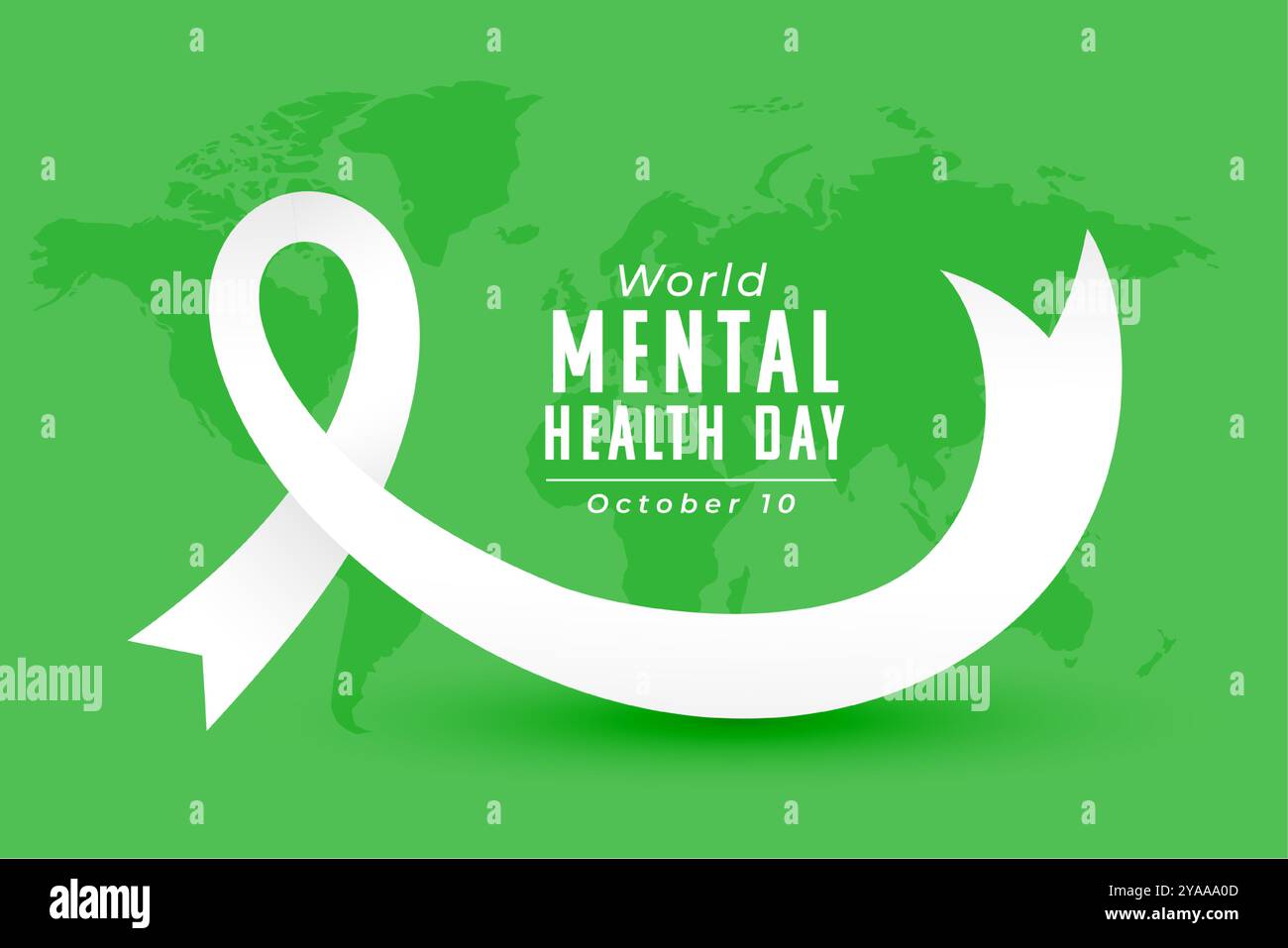 10th october mental health day poster with world map design vector Stock Vector Image & Art - Alamy