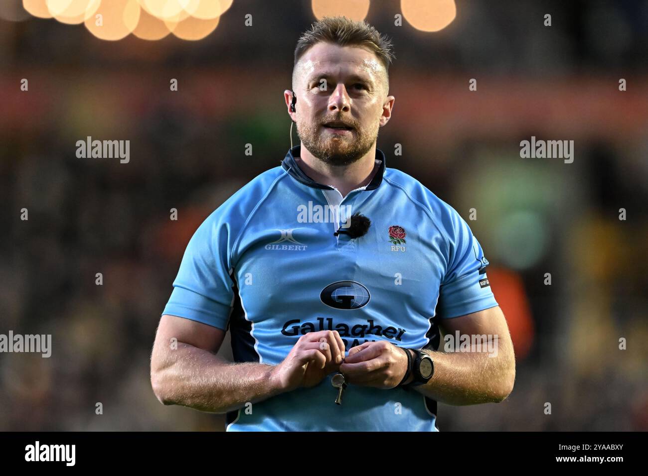 Referee Anthony Woodthorpe during the Gallagher Premiership match ...