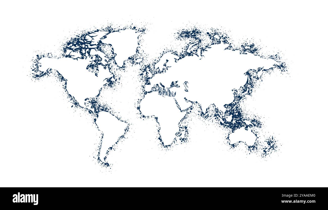 abstract world map isolated on white background Stock Vector Image ...