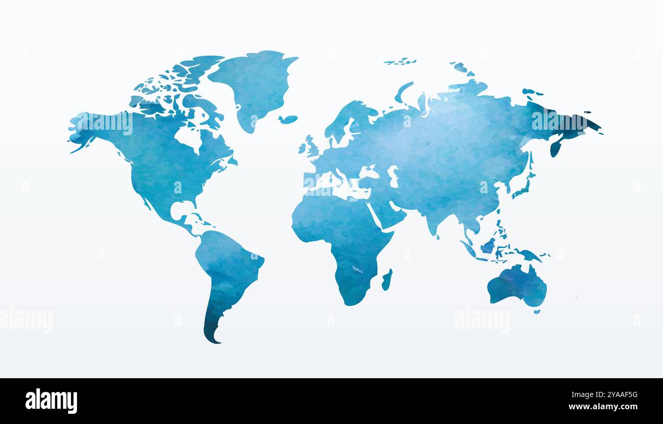 worldwide global map isolated on white background Stock Vector Image ...