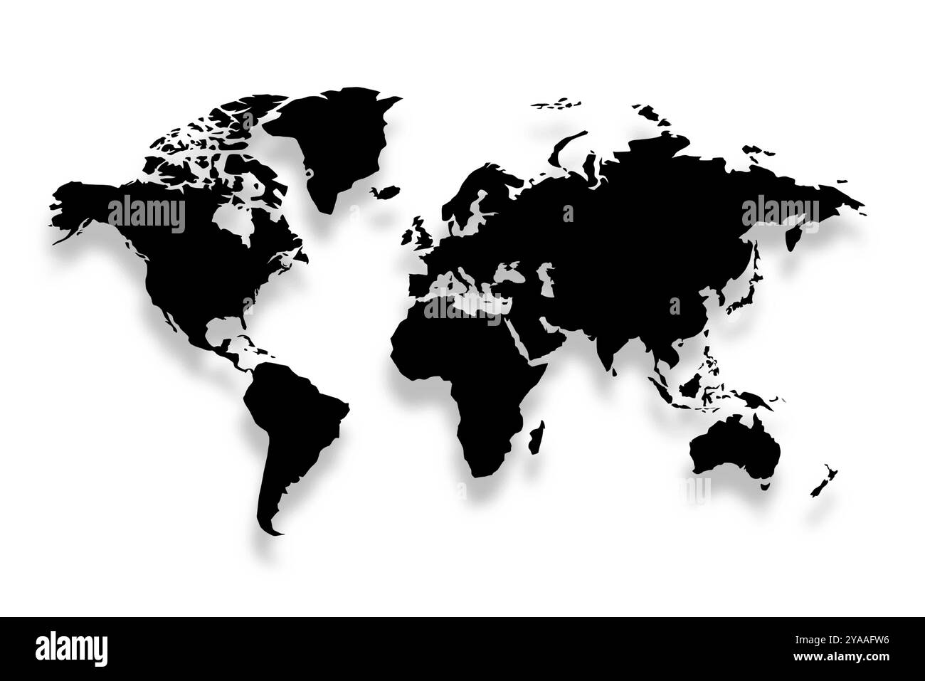 World map countries clean hi-res stock photography and images - Alamy